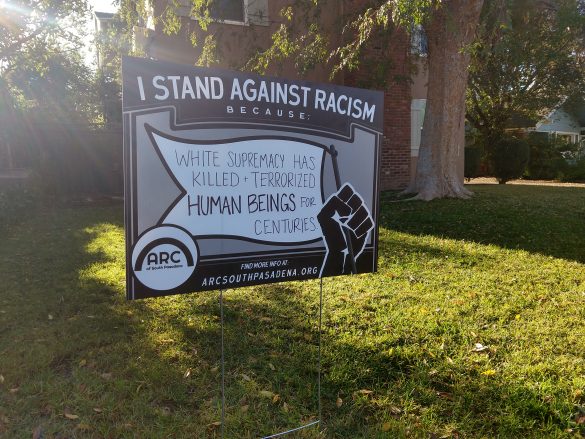 anti-racist lawn signs - Tiger Newspaper